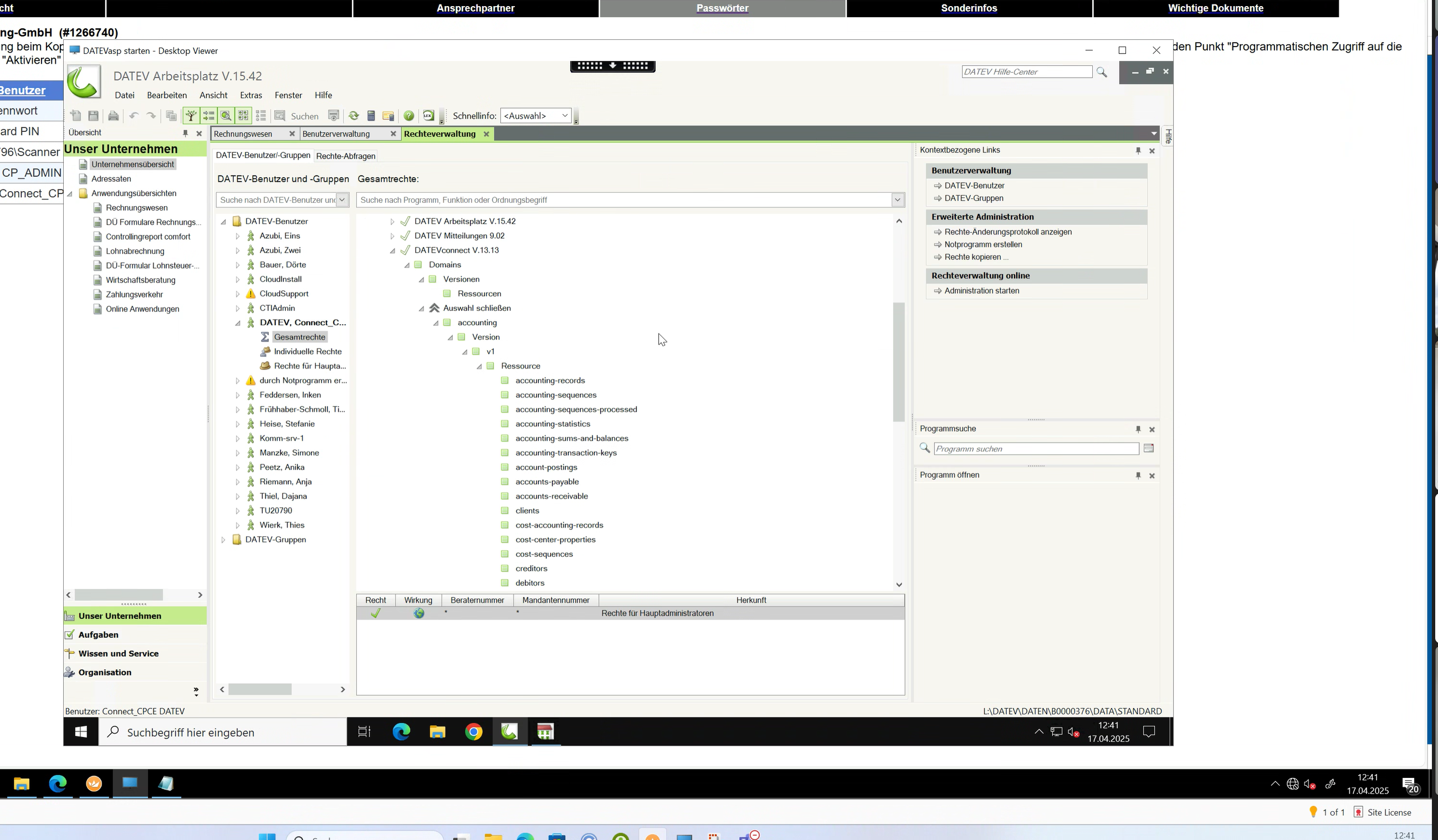 DATEVconnect on-premises einrichten