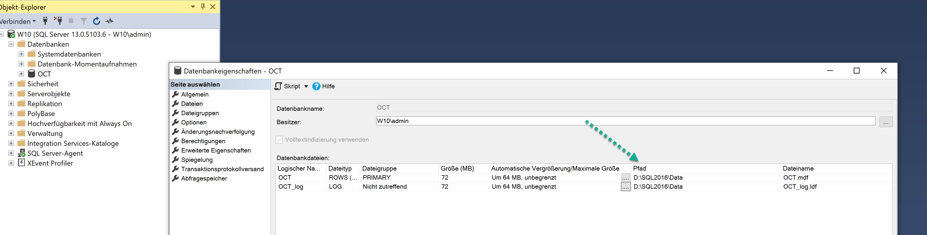 3.2. Regulierung der Datenbankgröße