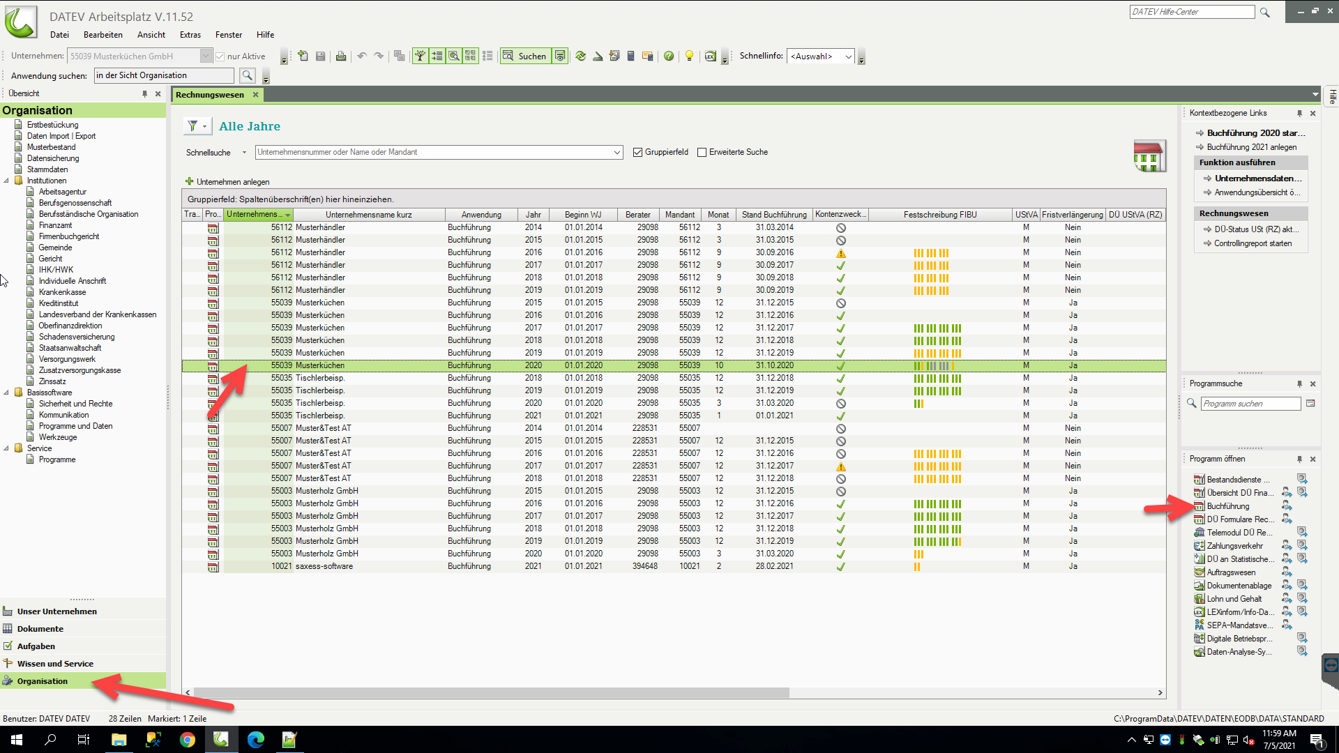 DATEV- Exportformate einspielen